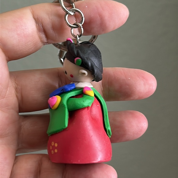 Hand Crafted | Accessories | Nwotclay Korean Girl In Hanbok Keychain ...